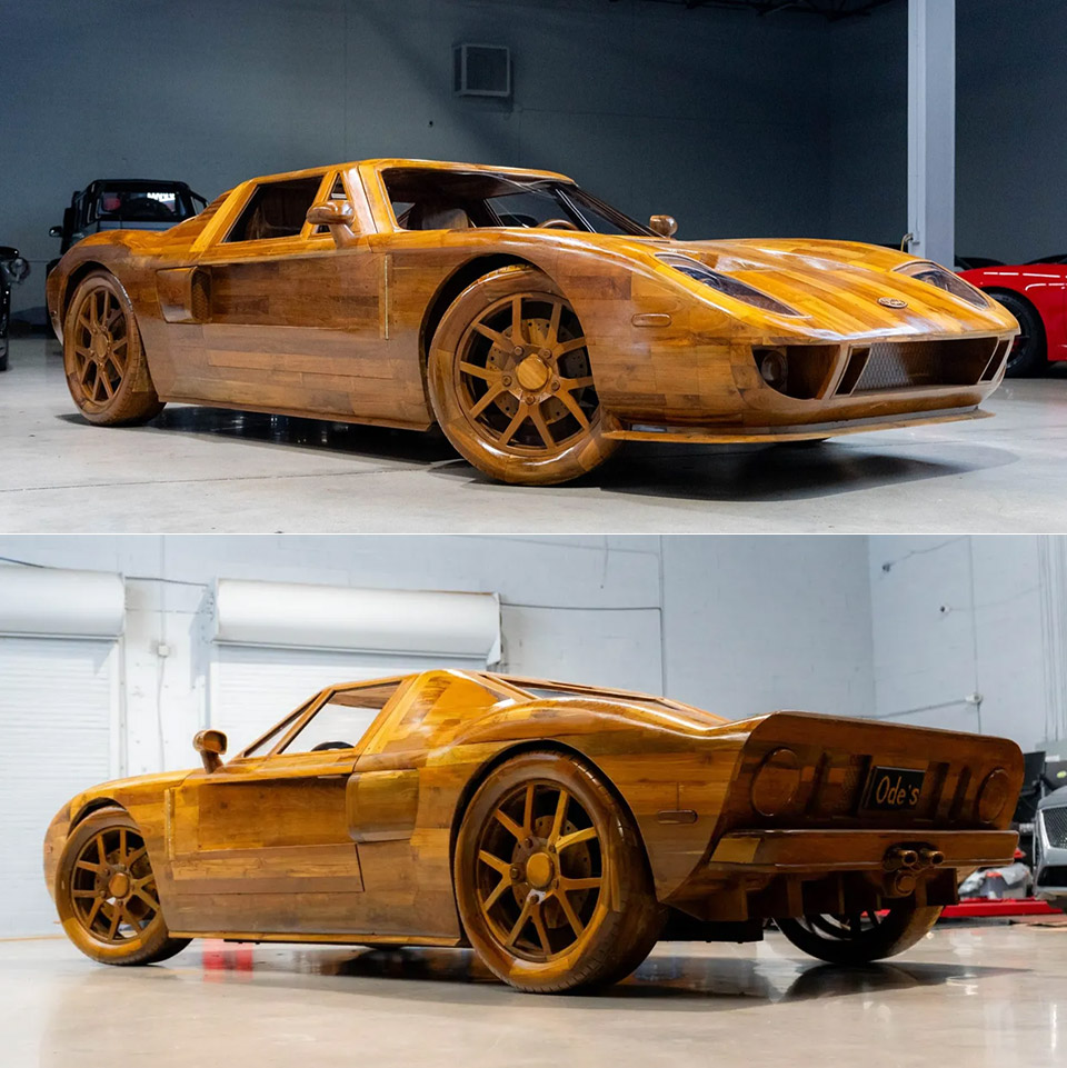 This Full-Scale Ford GT Carved Entirely from Wood Could Be Yours - The ...